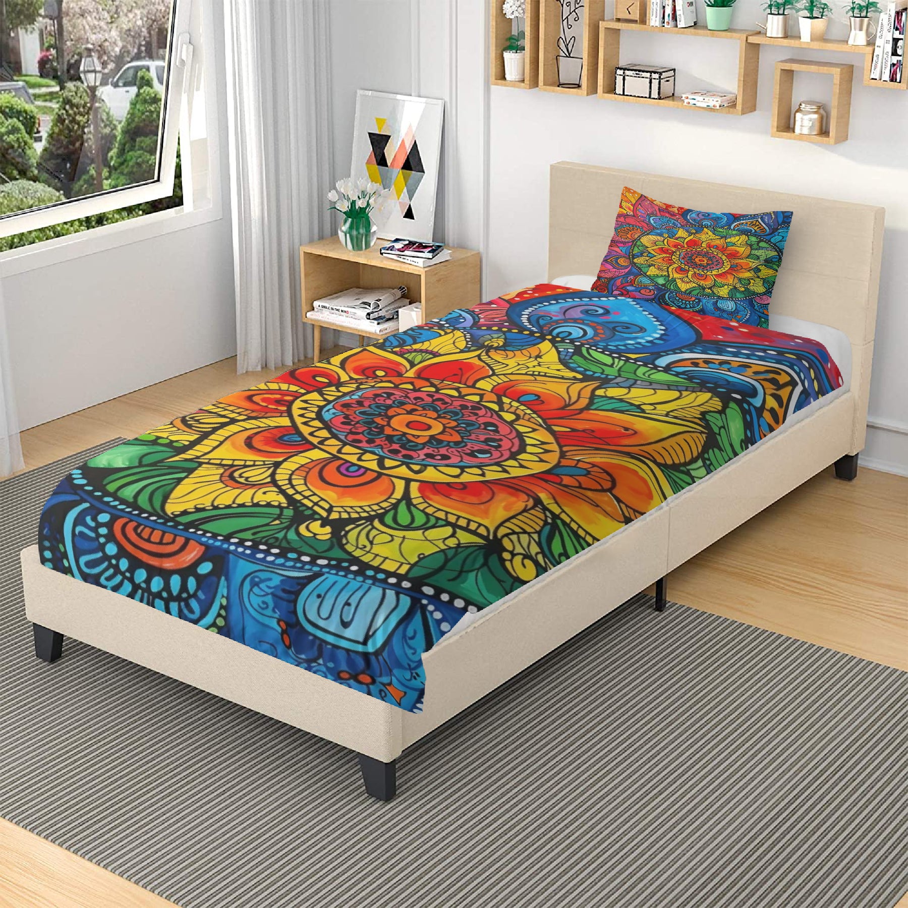 Radiant Lotus Mandala Doona Cover Matching Pillowcases – littlebuddhavibes