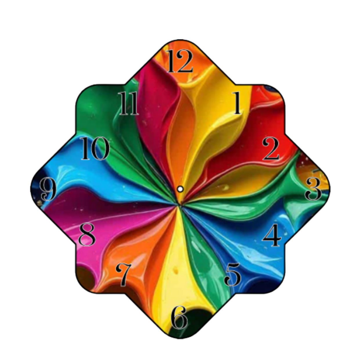 Colourful Rainbow Swirl Wall Clock – littlebuddhavibes