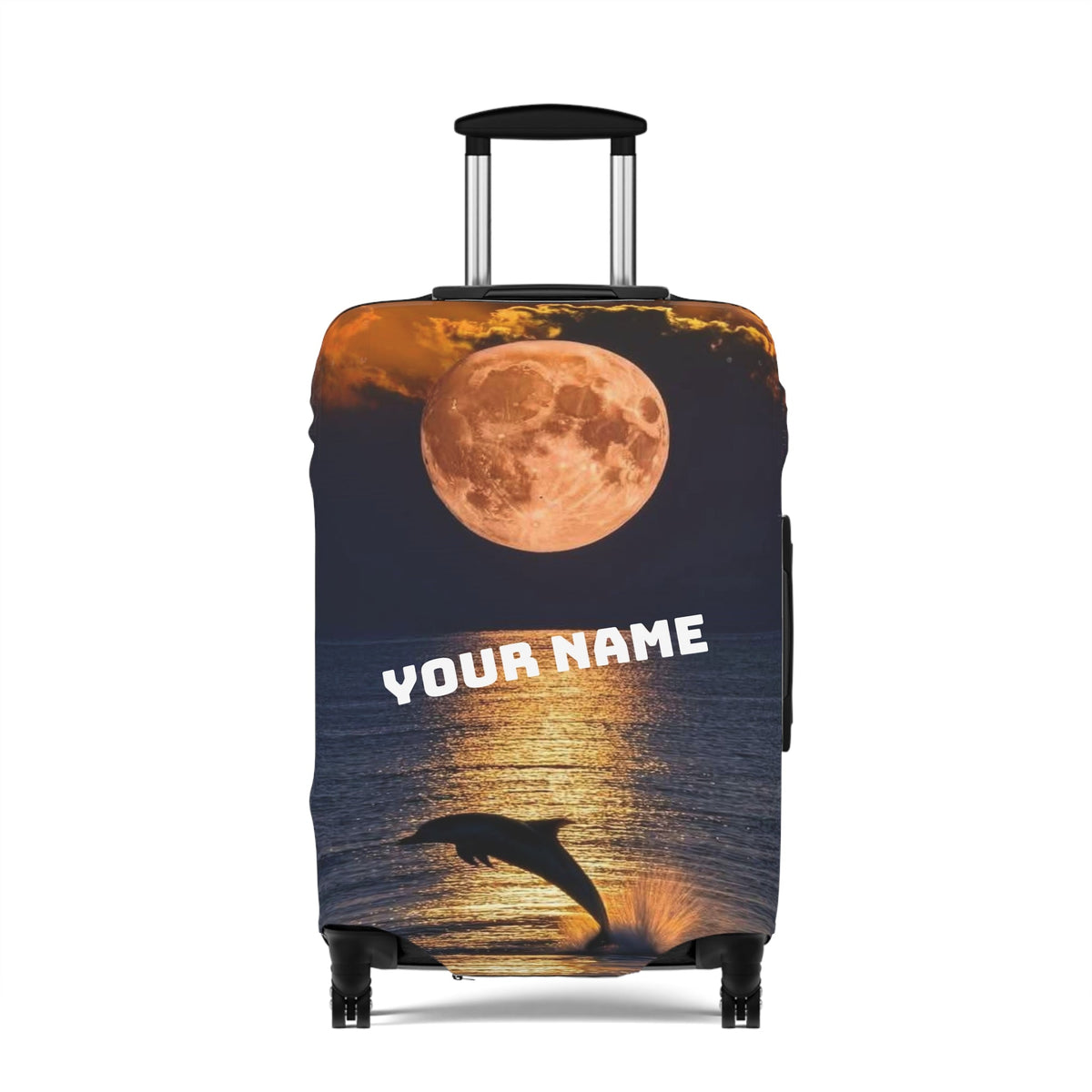 Moonlight Dolphin Luggage Cover – littlebuddhavibes
